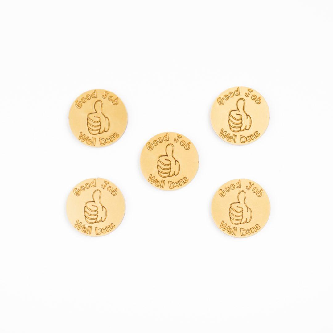 Gold Tokens (Pack of 5) - Happy Tokens Website